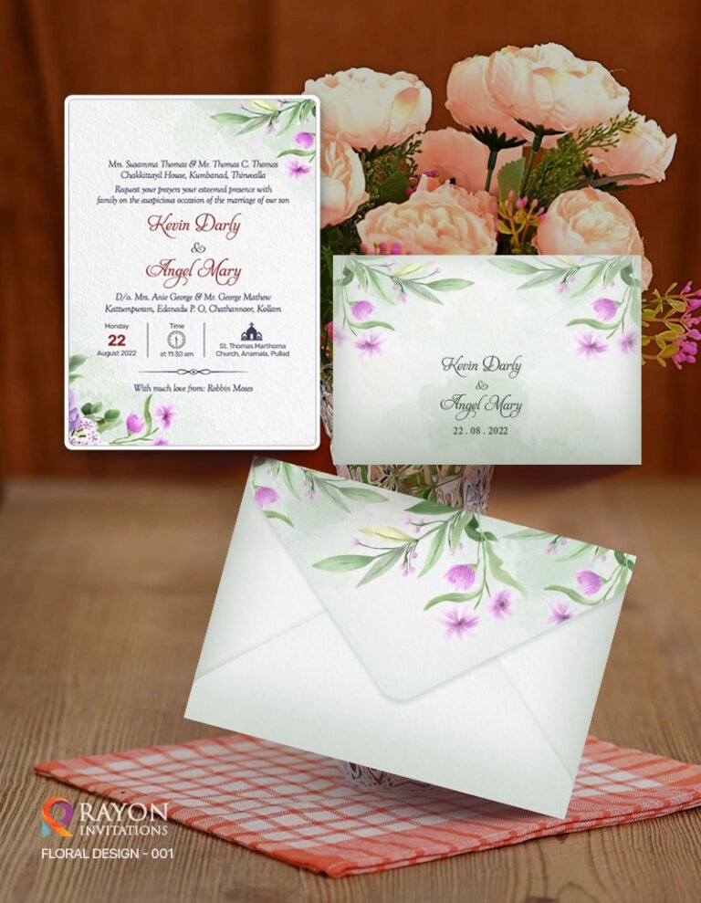 Rayon Invitations | Wedding Cards & Printing in Thrissur